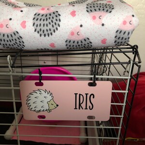 Personalized Hedgehog Name Plate / Hedgehog Sign / Cage Accessory ...
