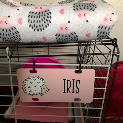 Personalized Hedgehog Name Plate / Hedgehog Sign / Cage Accessory ...