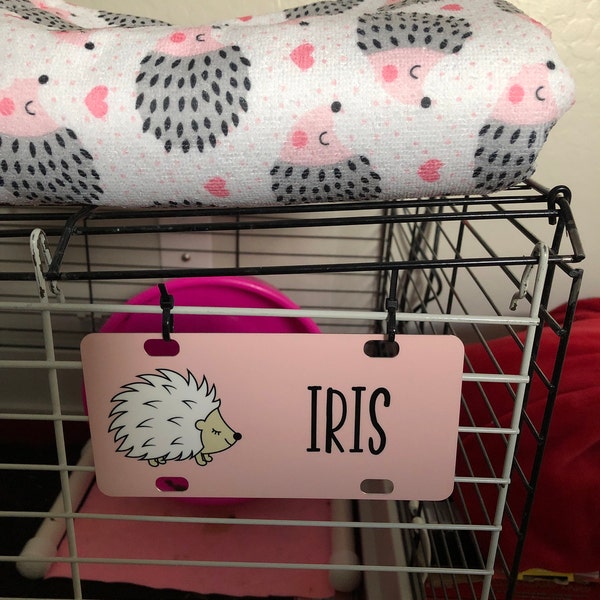 Personalized Hedgehog Name Plate / Hedgehog Sign / Cage Accessory ...