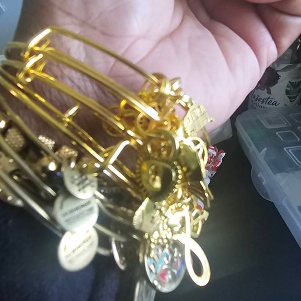 Silver Bangles With Charms, Silver Charms, Stackable Bangles,silver ...