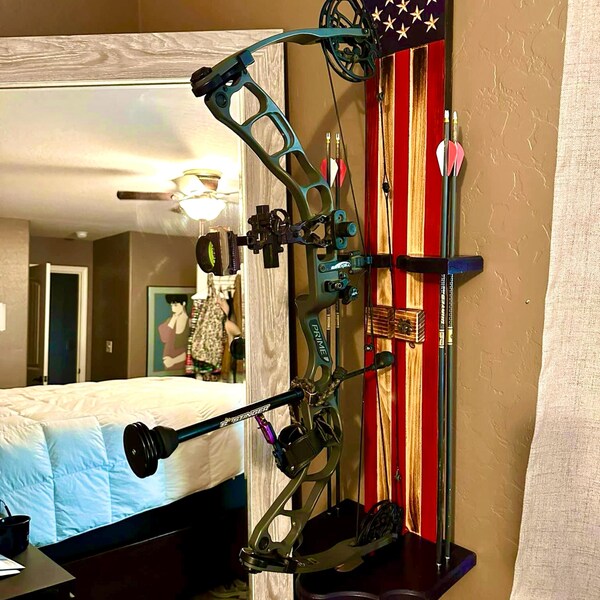 American Flag Crossbow/compound Bow Rack - Etsy