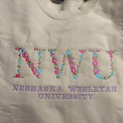 CUSTOM University Bubble Letter Embroidered Crewneck Hoodie - Etsy