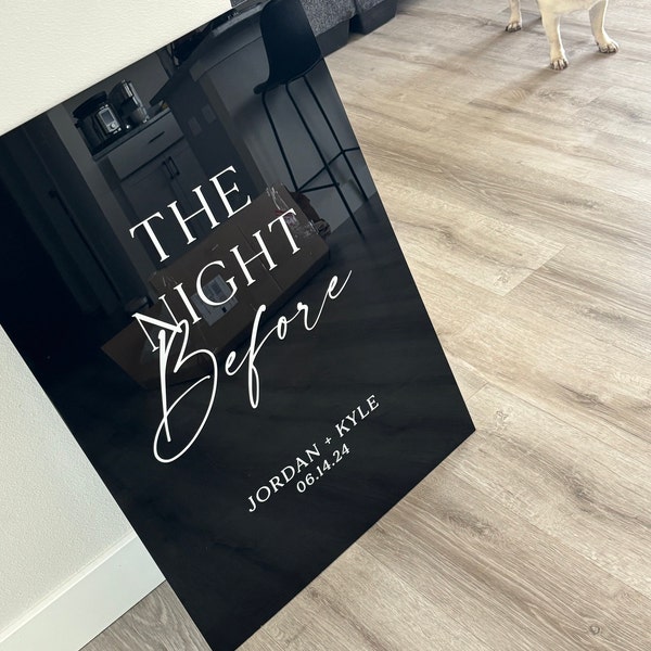 The Night Before Sign, Wedding Welcome Sign, Rehearsal Dinner Sign ...