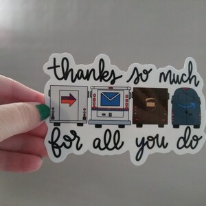 Thank You Mailbox Decal New, Mailman Sticker, Mailman Gift, Mailbox ...