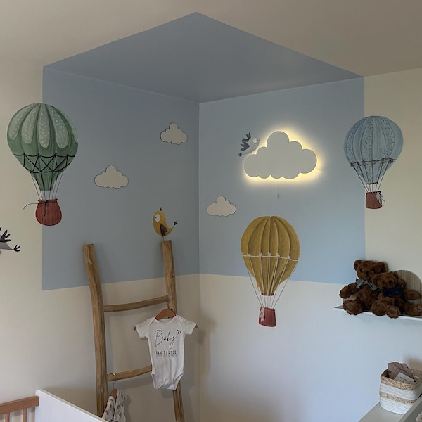 Set of 4 Baby Night Light, Baby Room Light, Personalized Lamp, Cloud ...