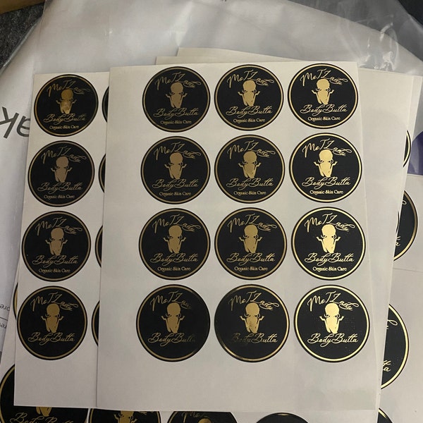 Gold Foil Printing, Gold Custom Stickers, Any Shape Custom Stickers ...