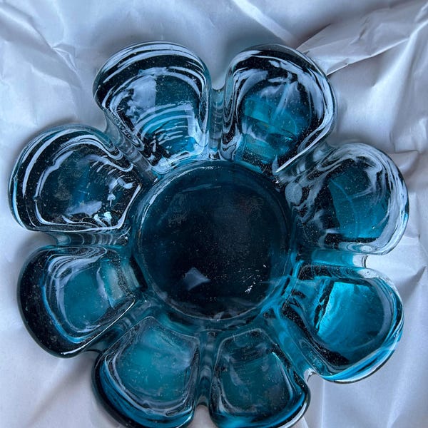 FOLLETTE Pottery Multicolored Vase Crystalline Glaze Ruffled Rim 11 - Etsy