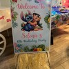 Letrero de bienvenida para fiesta de cumpleaños de Stitch, letrero de ...