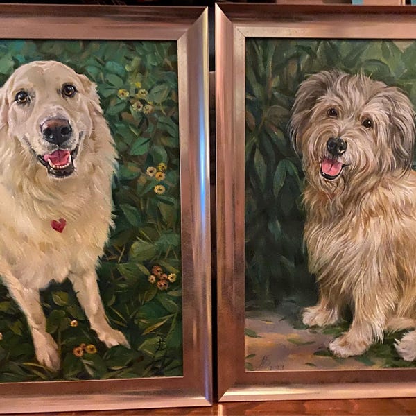Custom Pet Portraits in Oil. Custom Personalized Pet Portraits Hand ...