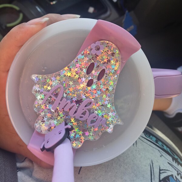 Ghost Spooky Stanley Topper | Halloween Name Tumbler Topper | Spooky ...