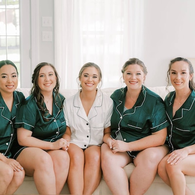 Bride Getting Ready Pj Short Set, Bridesmaid Pj's, Personalized Pajama ...