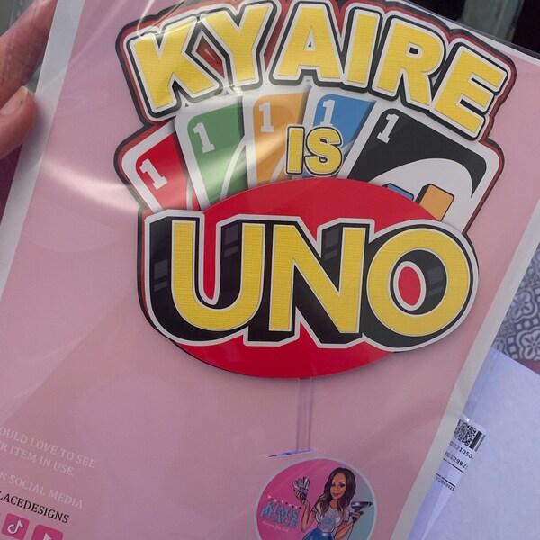 1st Birthday Uno Cake Topper | Uno Birthday Theme | First Birthday Cake ...