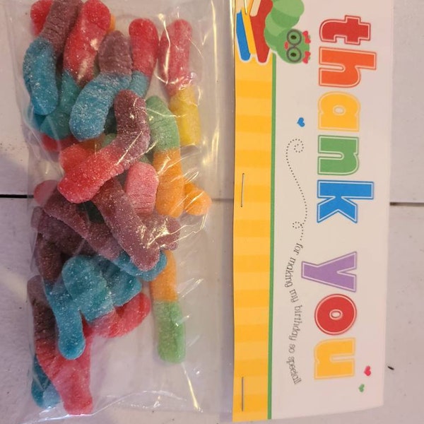 Girl Bookworm Thank You Bag Topper- Instant Download, Bookworm Party ...