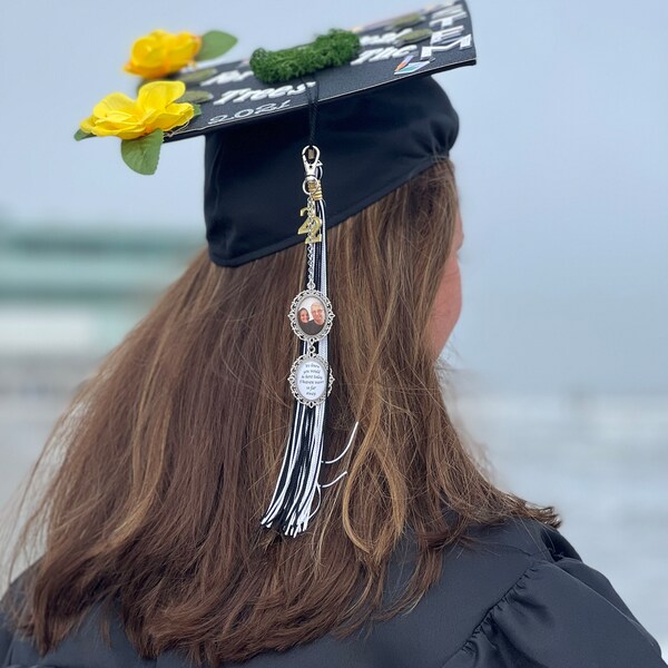 Graduation Tassel Charm, Memorial Photo Charm for Mortarboard ...