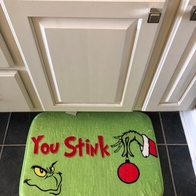The Grinch Bath Mat, the Grinch, Christmas Bathroom Decor, Christmas ...