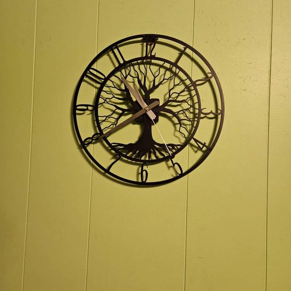 Rectangle Line Large Wall Clock,handmade Metal Wall Clock, Unique ...