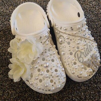 Bride Elegant Wedding Crocs Comfortable Shoes for Brides, Bridal Party ...