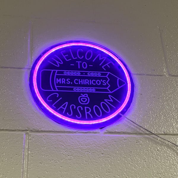 Teacher Life Neon Sign for Classroom Teacher Love Gift Classroom Decor ...