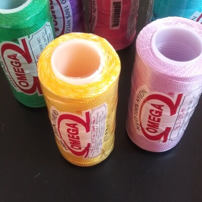 Omega Nylon 2 Crochet Nylon Thread Various Colors to Choose - Etsy