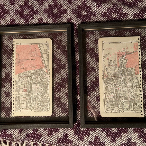 1960’s LA Map- Downtown Los Angeles- Vintage Road Atlas - Etsy
