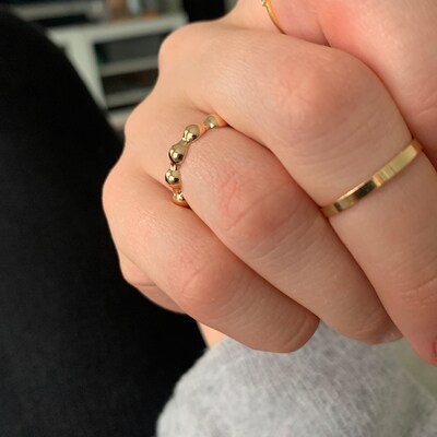 7pcs Minimal Gold Stackable Rings Stackable Delicate Ring Set Gold ...