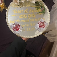 Personalised Islamic Nikah Ceremony Wedding Mirror Stickers and We ...