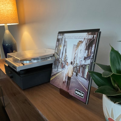 Tabletop Vinyl Record Storage Cabinet Simplistic Sapele Album Case ...