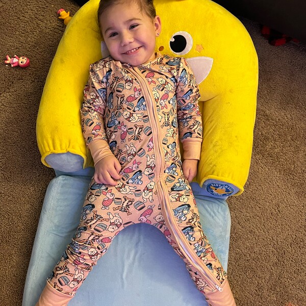 Western Bamboo Sleeper Outfit, One Piece Zipper Pajama, Cowboy Boot ...