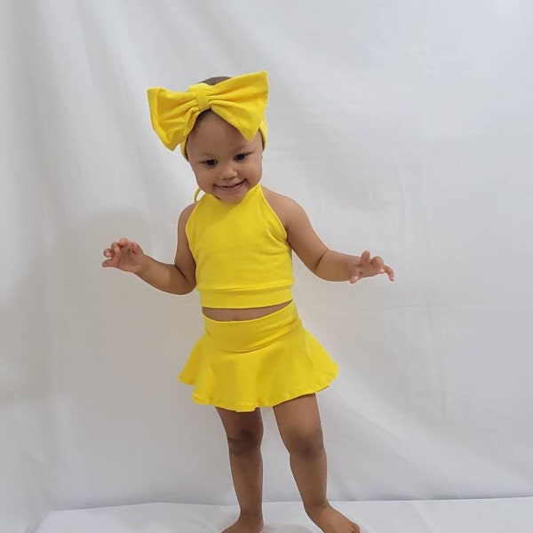 Cropped Halter Tops Jersey Knit Halter Tops Baby Girls Halter Toddler ...