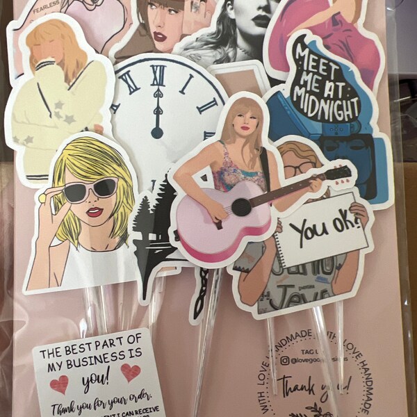 Taylor Swift Cupcake Toppers, Taylor Swift Birthday, Taylor Swift Party ...