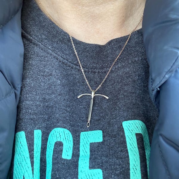 Handcrafted IUD Pendant Necklace With Gold and Silver Metal Variations ...
