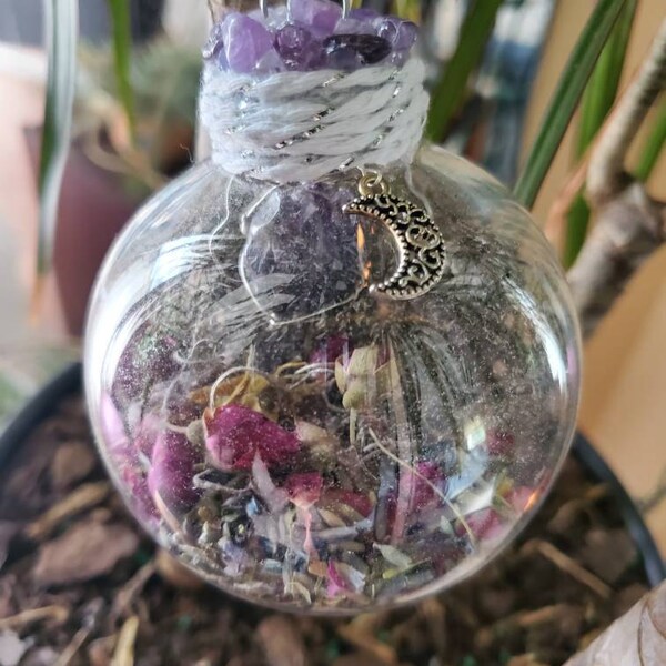 Amethyst Moon Witch Ball | Protection Witches Ball | Witchy Decor ...