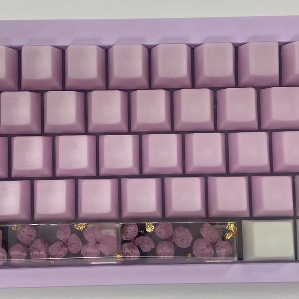 Artisan Purple Floral Spacebar Keycap: Custom Cherry MX Keycaps - Etsy