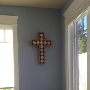 Baseball Cross Shadow box | Etsy