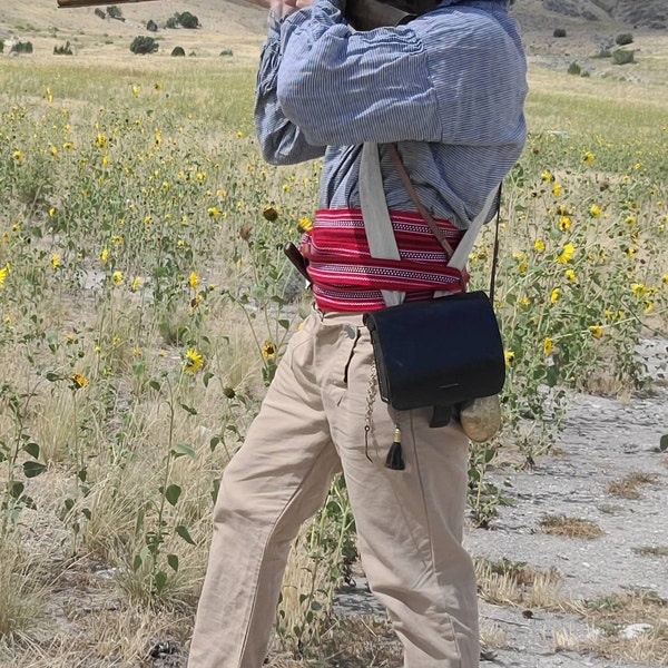 Extra Wide Cossack Woven Sash Belt 4 Black and Red Hand Crafted ...