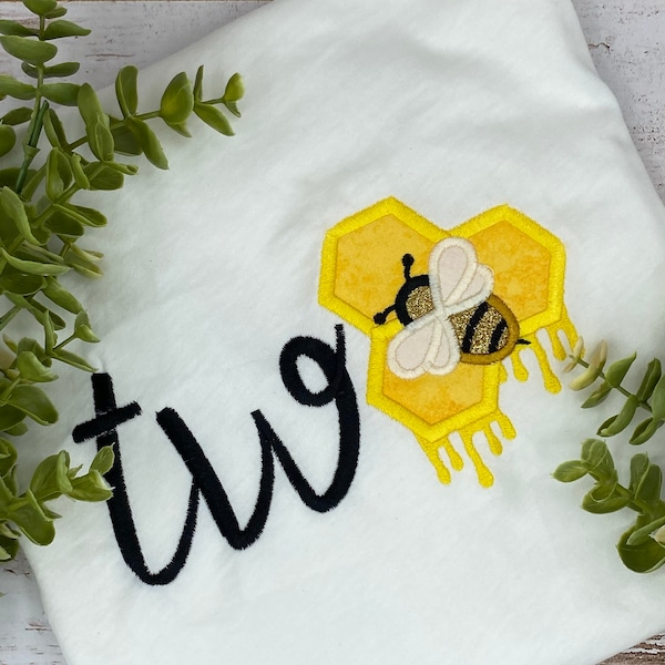 Bee Applique Embroidery Design. Bee Embroidery Design. Bumblebee ...