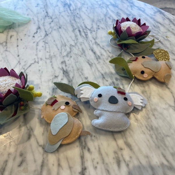 Australian Native Animals Garland, Nursery Decoration, Koala Kangaroo ...