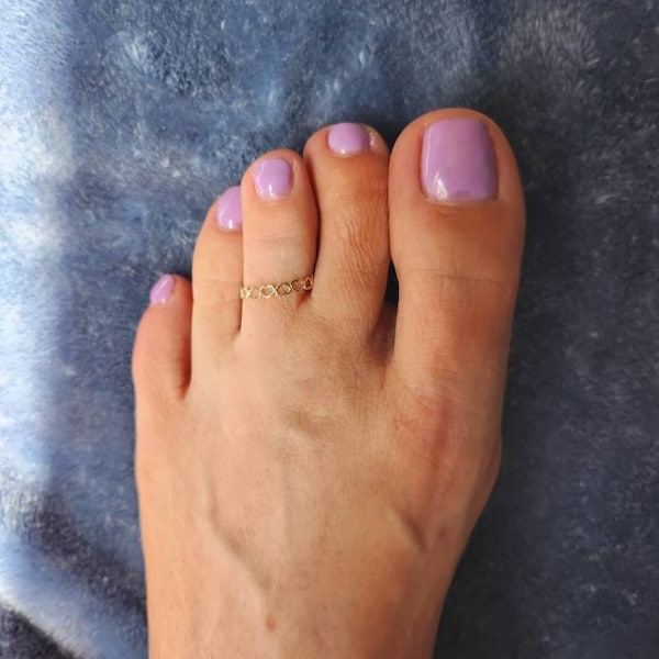 10KT Yellow Gold Open Heart Toe Ring Adjustable NEW Thin Lightweight - Etsy