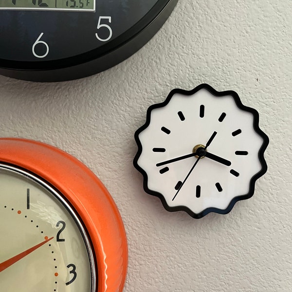 Mini Fluted Geometric Acrylic Wall Clock - Etsy