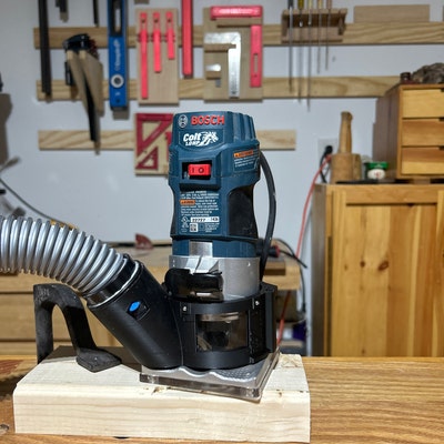 Dewalt DCW600 & DWP611 Trim Router Dust Cover Hose Adapter With Window ...