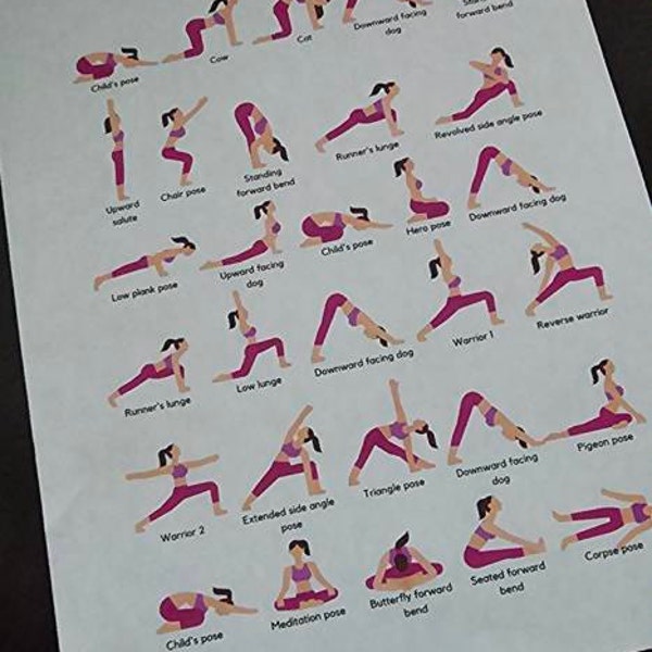 Standing Yoga Routine Printable: 10-minute Flow Poses With Names ...