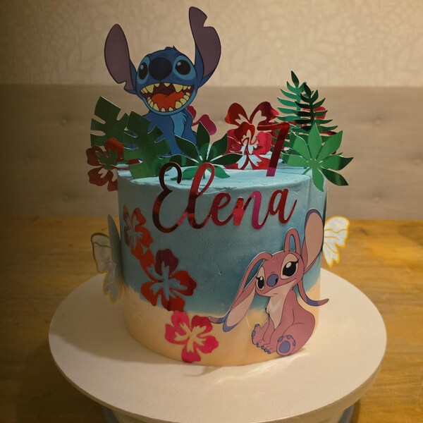 Stitch Cake Topper Set - Etsy UK