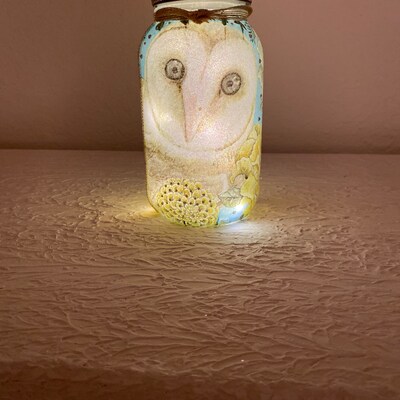 Flower Lighted Decor Flower Mason Jar With Easy On/off Light - Etsy