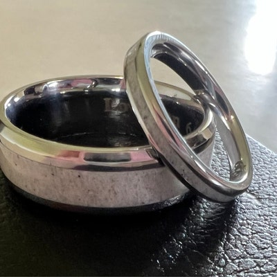 Beach Sand Ring Wedding Bands Sand Rings Stainless Steel Rings Titanium ...