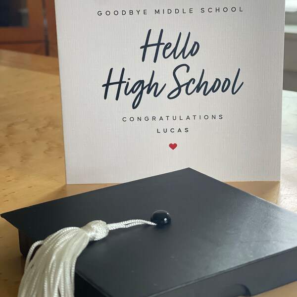 Middle School Graduation Card, for Girl, for Boy, Personalized Middle ...