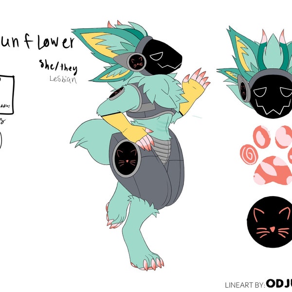 Protogen Furry Reference Sheet / Adoptable Base Kit - Etsy