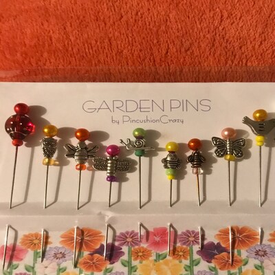 Garden Pins Embellishment Pins Decorative Pins Gift for Quilter Sewing ...
