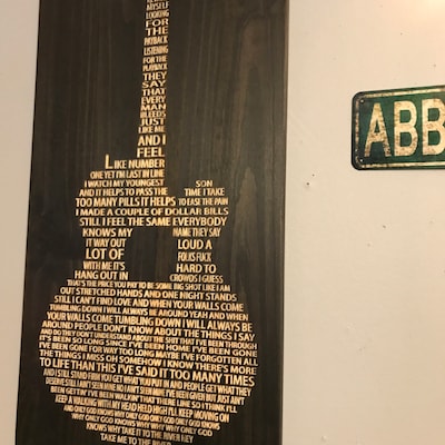 Custom Acoustic Guitar Song Lyrics - Etsy Canada