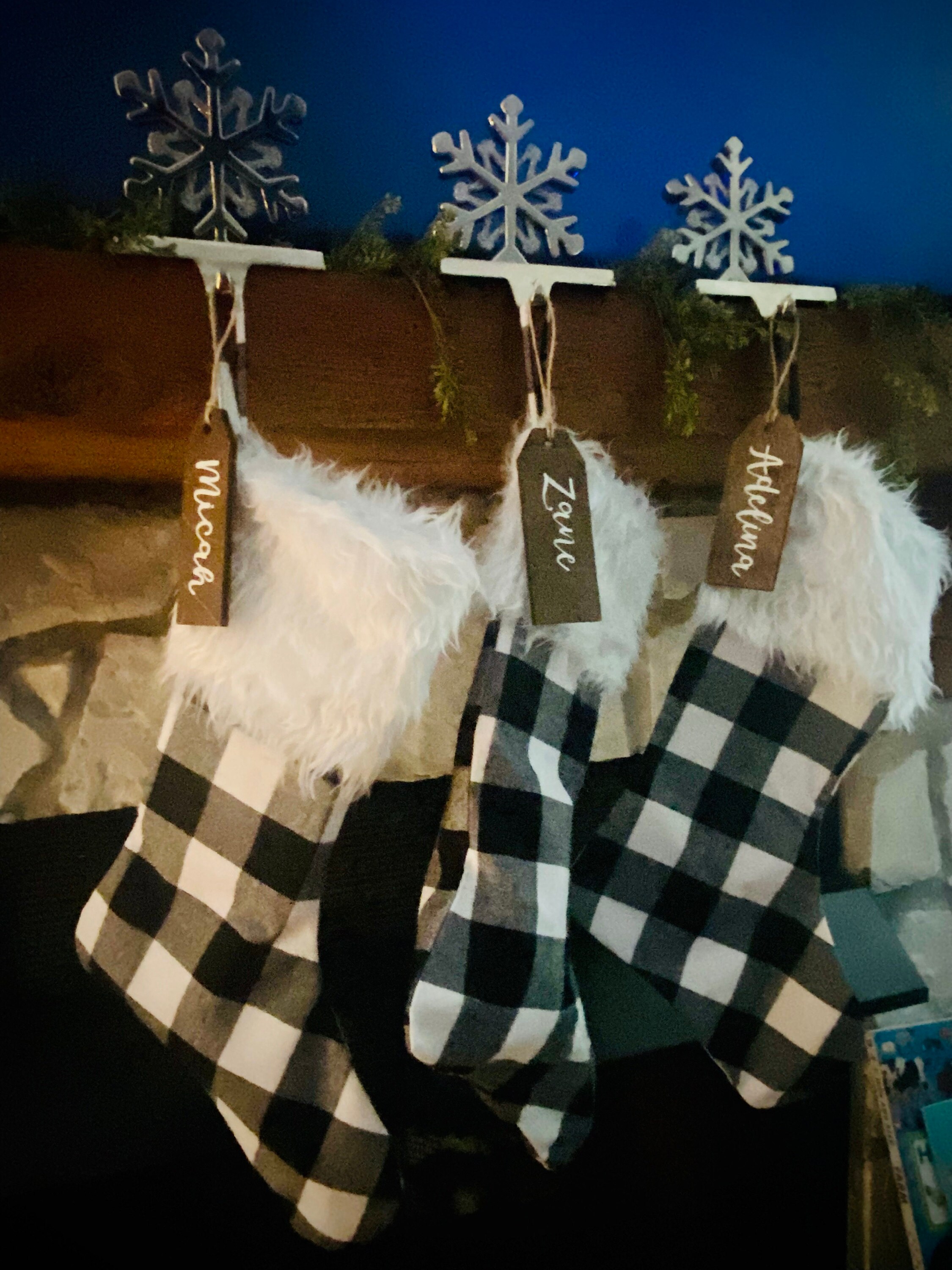 Custom Stocking Tags Hand Lettered Wood Stocking Tags | Etsy