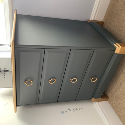 Dark Grey Drinks Gin Corner Cocktail Display Cabinet Vintage - Etsy UK